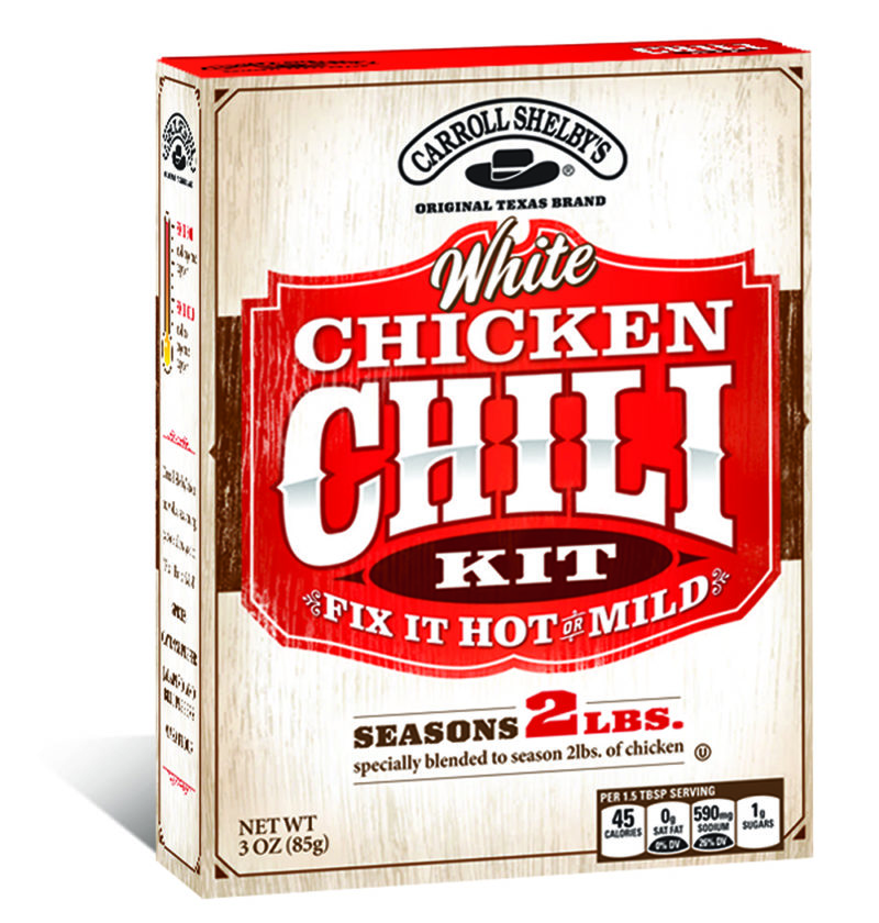 Carroll Shelby's White Chicken Chili Kit 3 oz - Reily Products