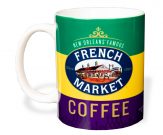 French Market Coffee Blue Ceramic Mug - Reily Products