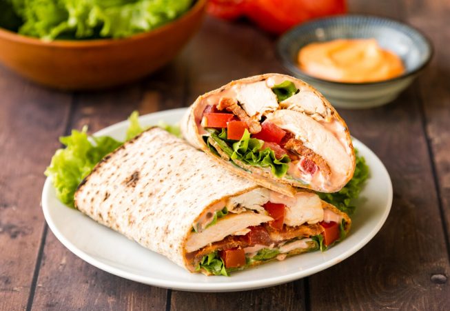 BLT Chipotle Chicken Wrap Recipe - Reily Products